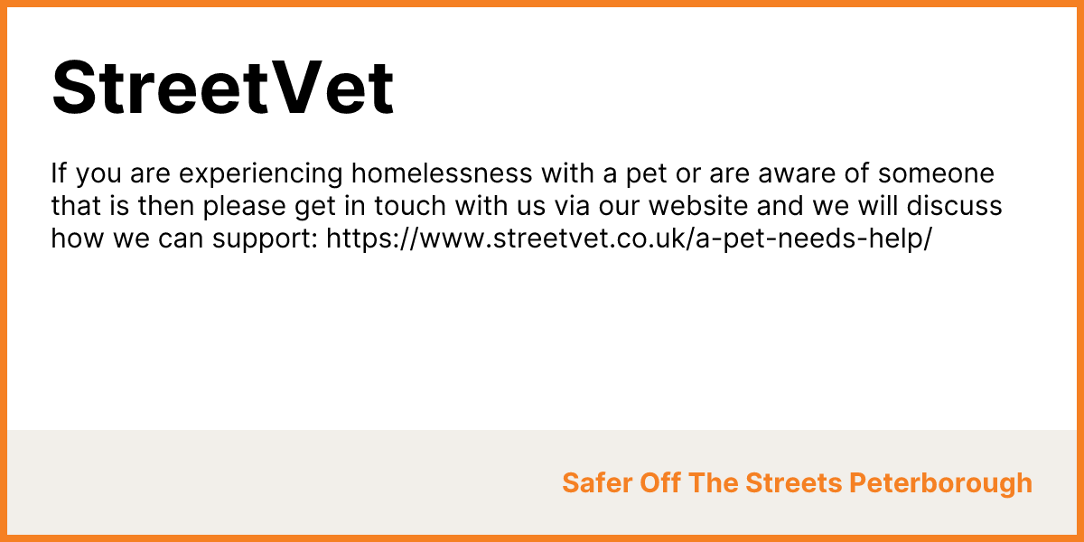 StreetVet – Safer Off The Streets